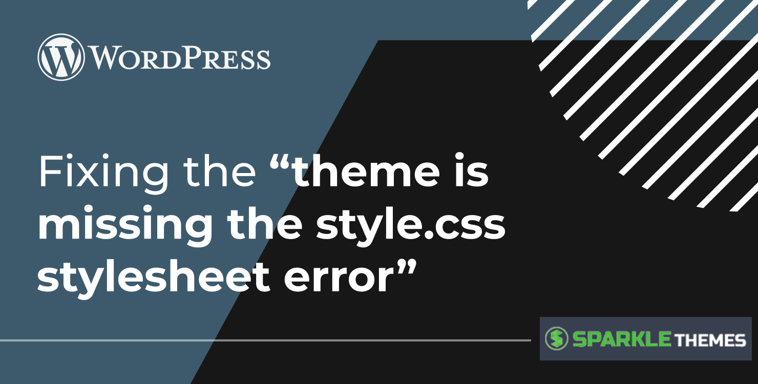 How to fix “style.css missing” error while uploading premium themes
