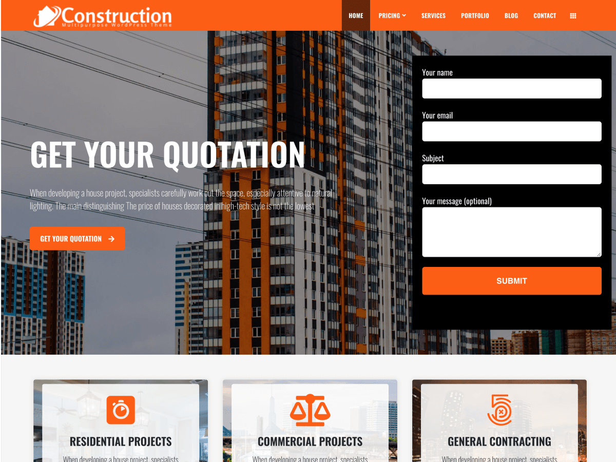 Spark Building Construction - Free Construction WordPress Theme